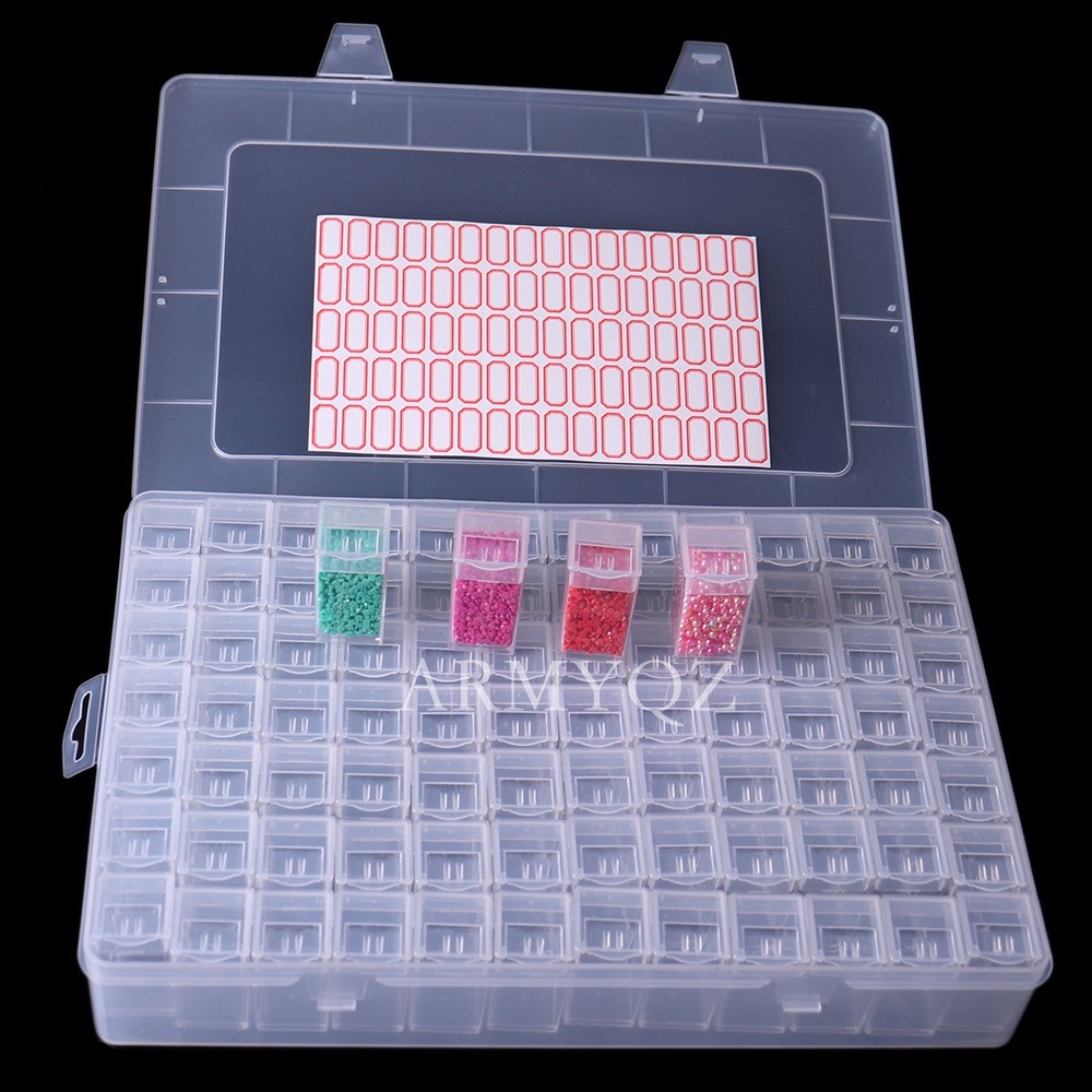 Jual 84 Botol Toples Persegi 5D Lukisan Berlian Kotak Penyimpanan ...