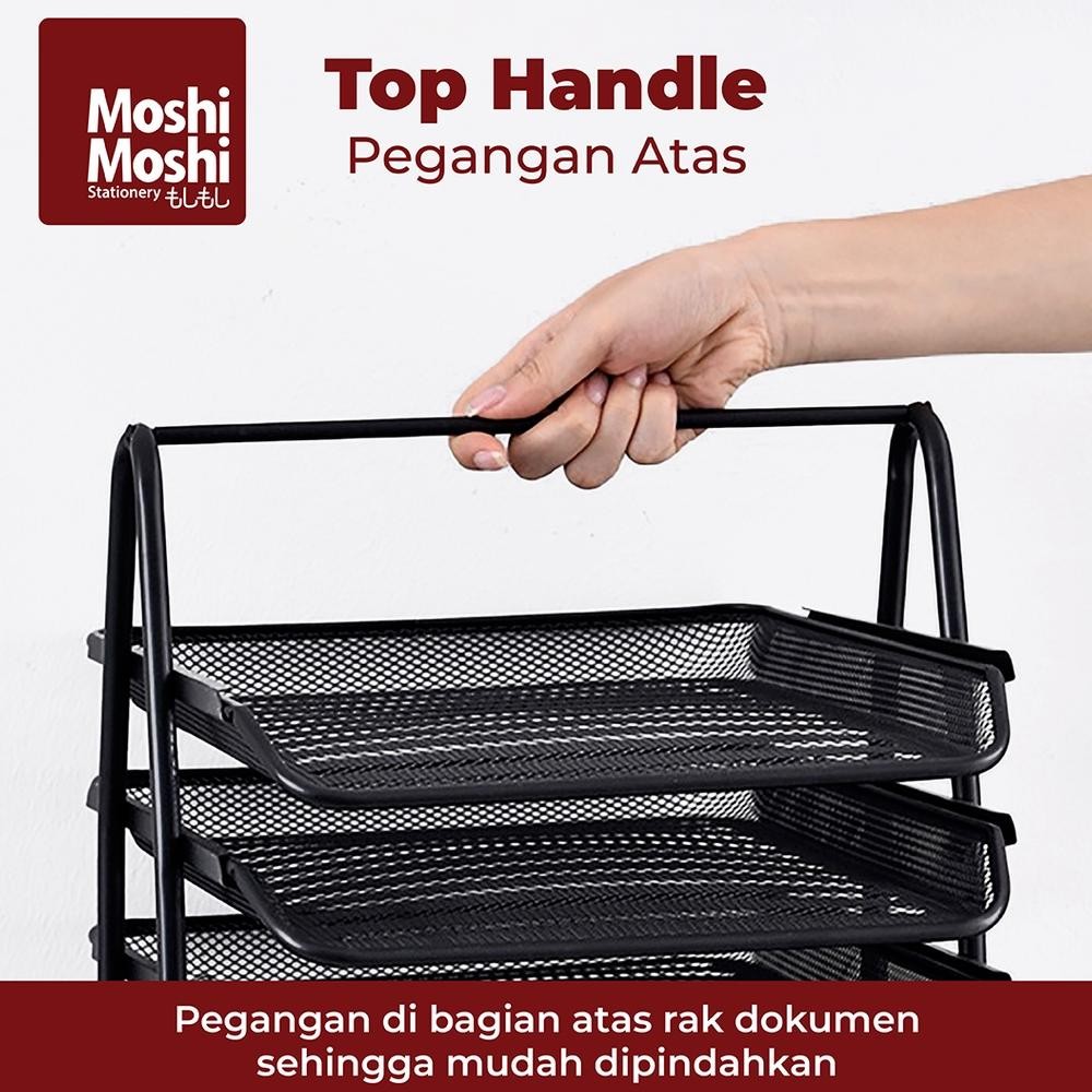 Jual SPECIAL Document Tray Desk Storage Foldable 3 Tiers Rak Kertas ...
