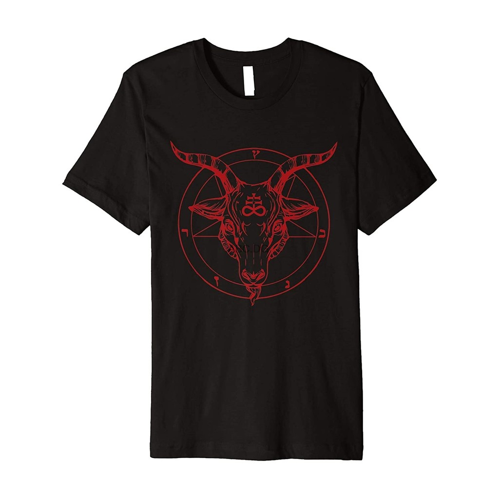 Jual Pentagram Kepala Kambing Baphomet Kaos Premium Desain Santet Setan ...