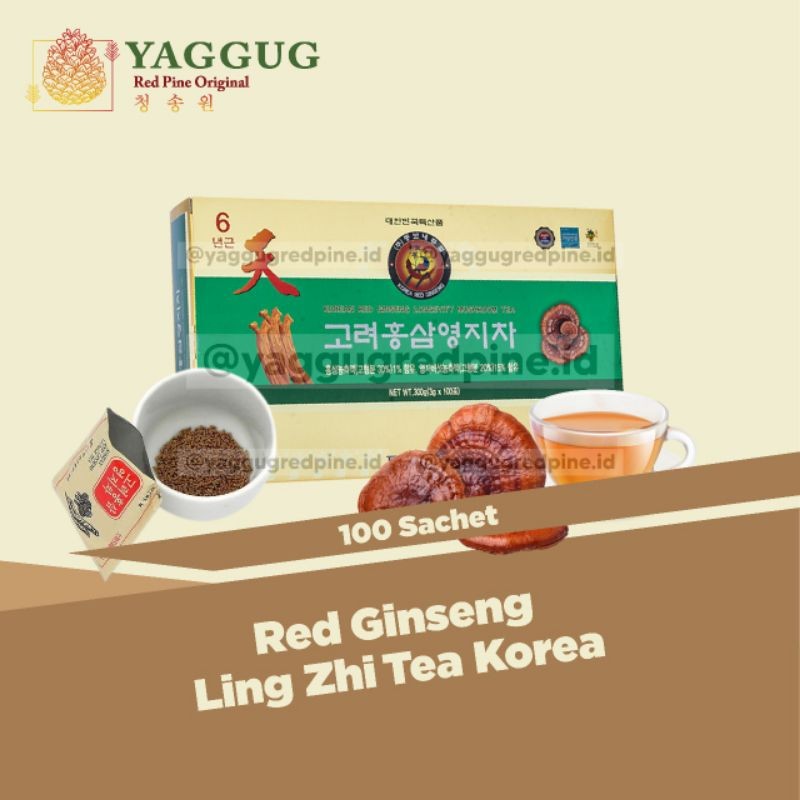 Jual Red Ginseng Ling Zhi Tea Korea 100 Sachet | Shopee Indonesia