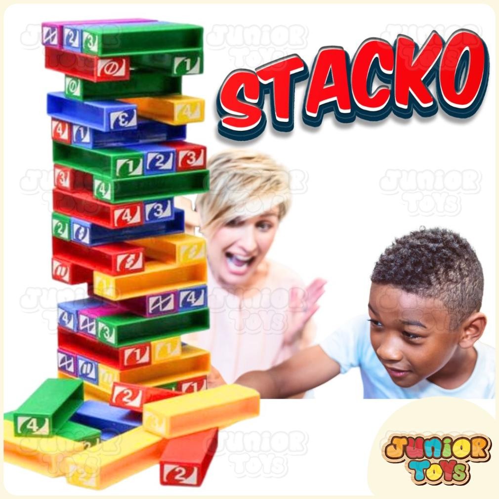 Jual VIRAL Mainan Anak Tower Stacko Menara Balok Susun Permainan Seru ...
