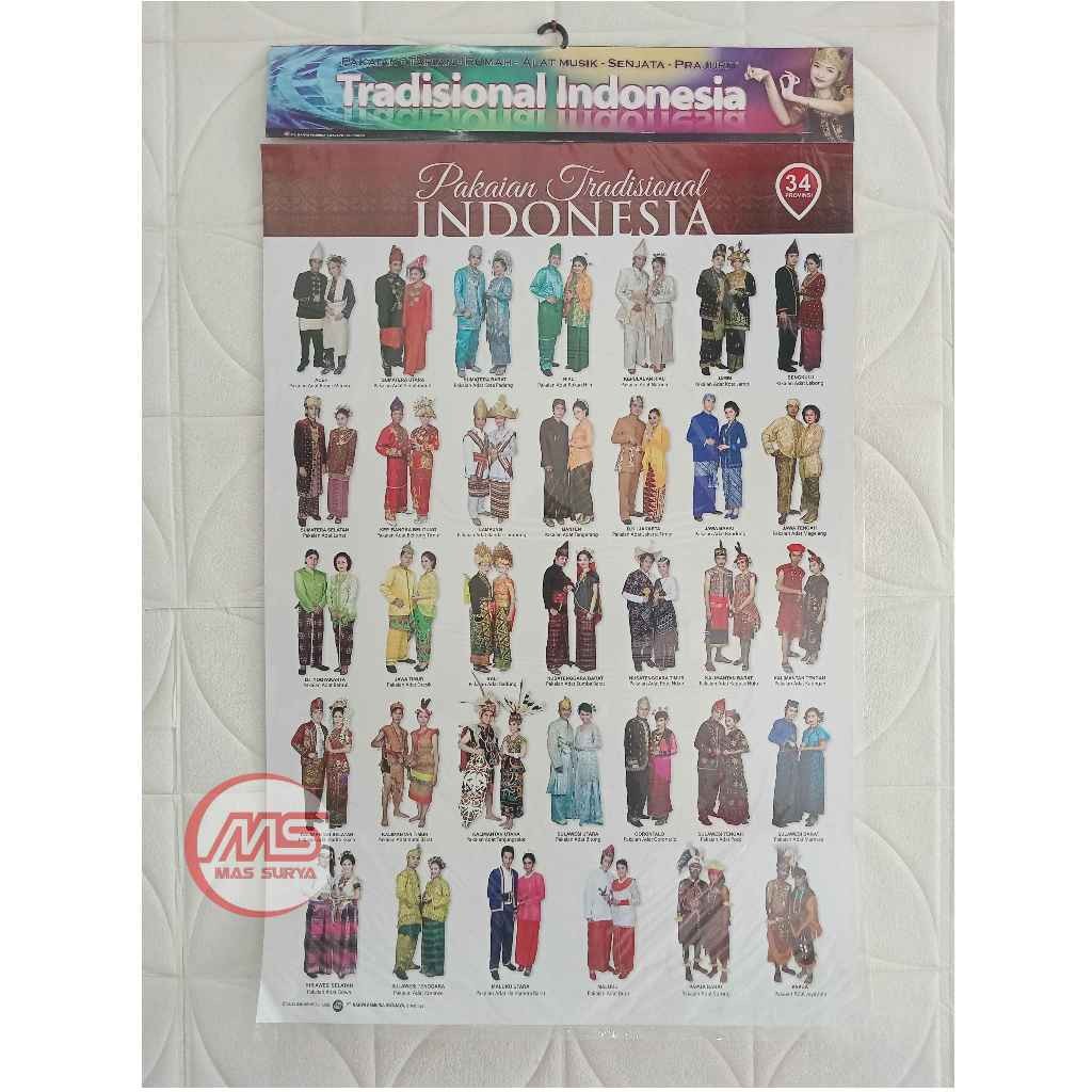Jual Poster Pakaian Tradisional Indonesia | Shopee Indonesia