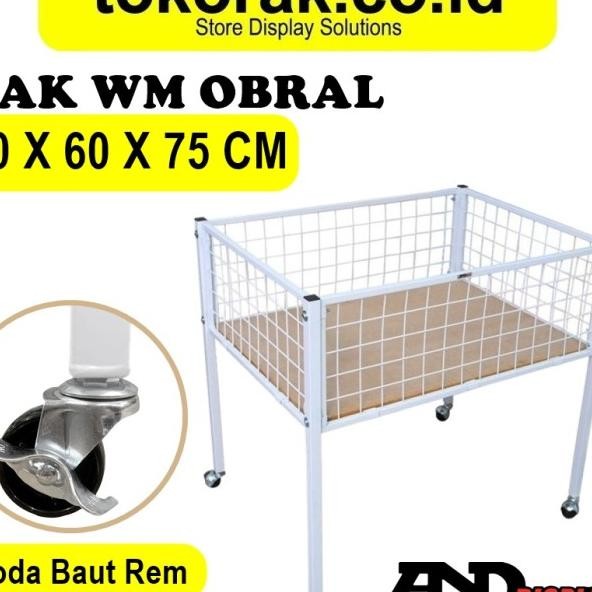 Jual Rak Obral Wiremesh 60X80Cm Box Wagon Keranjang Serbaguna | Shopee ...