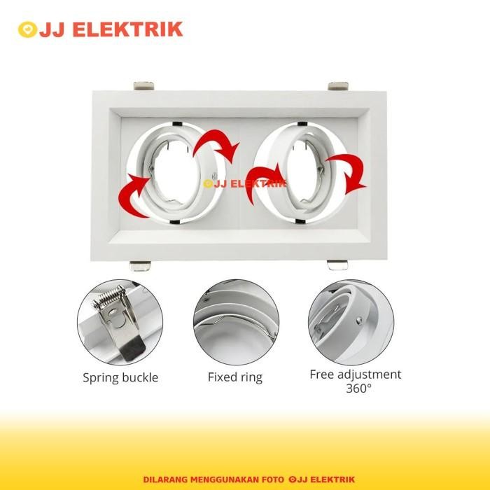 Jual Kap Lampu Downlight Mr16 Sorot Plafon Halogen Spotlight Led Mr 16 X 2 | Shopee Indonesia