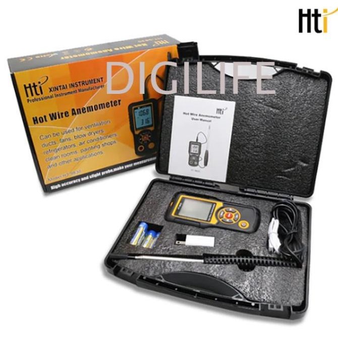 Jual Hot Wire Anemometer Hti Ht-9830 Thermal Wind Speed Flow Meter ...