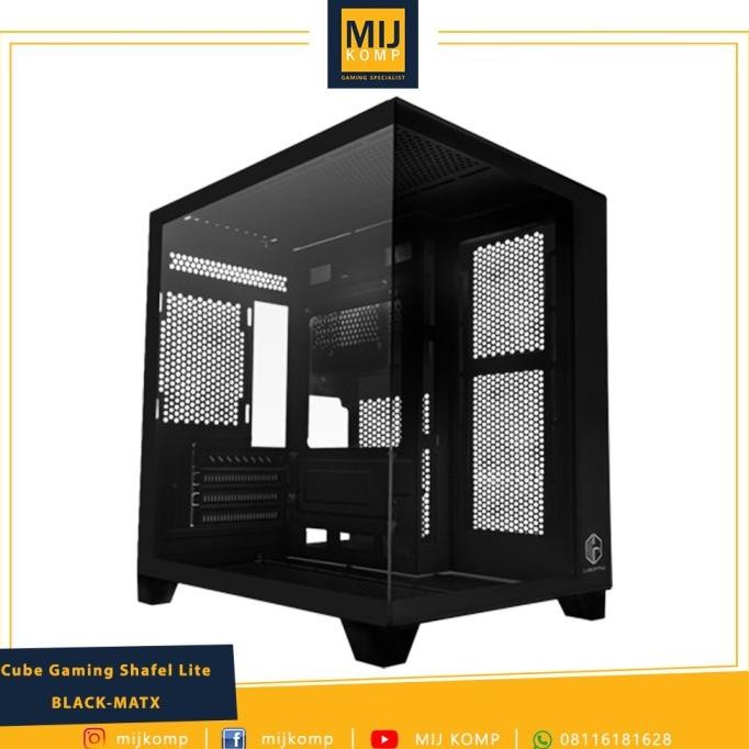 Jual TERMURAH - CASE Cube Gaming Shafel Lite Black MATX - NO FAN ...