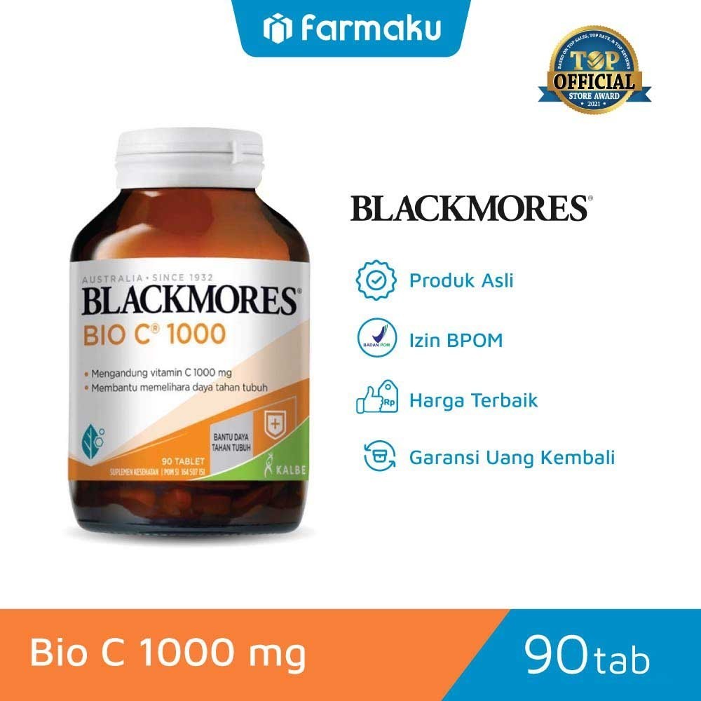 Jual Blackmores Bio C 1000 mg Suplemen Daya Tahan Tubuh 90S - (Variasi ...