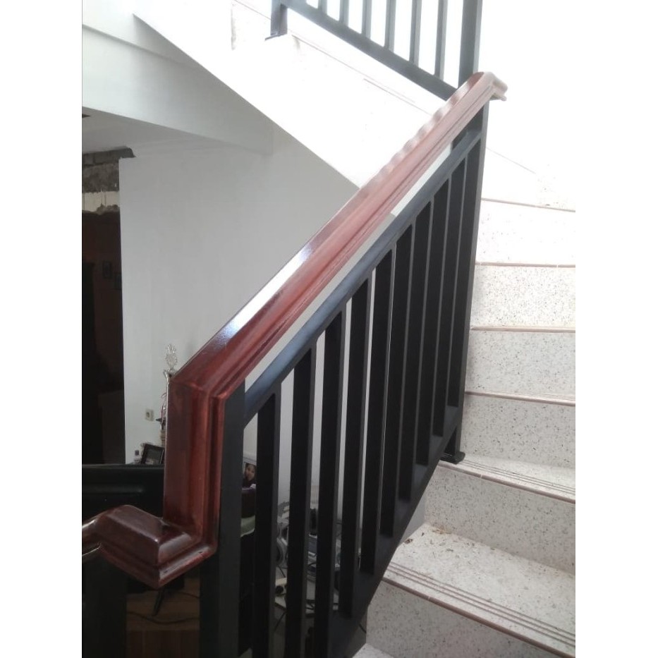 Jual railing tangga dengan pegangan kayu | Shopee Indonesia