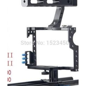 Jual 15Mm Rod Rig Dslr Camera Video Cage Kit Stabilizer + Top Handle ...