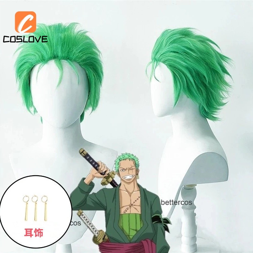 Jual Wig Cosplay One Piece Roronoa Zoro Cocok untuk Pria Potongan ...