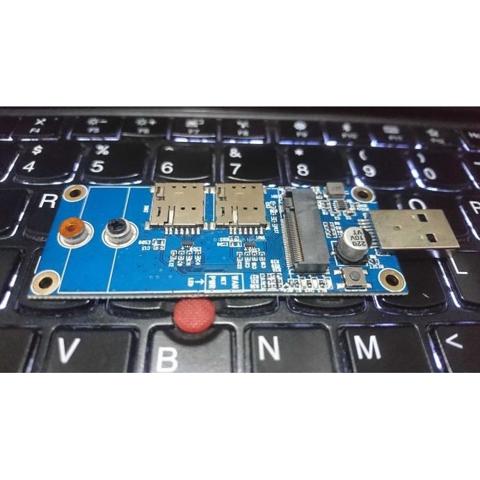 Jual Adaptor NGFF key to USB dengan slot dual sim | Adaptor modem ...
