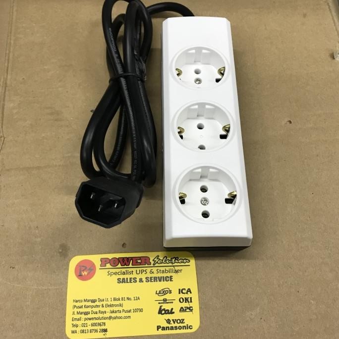 Jual Kabel power Konverter Broco output ups iec Apc 3 soket Grosir ...