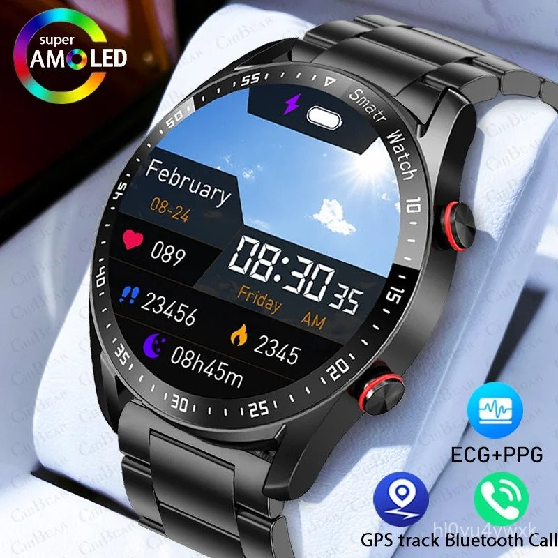 Jual For GT3 Pro New Smartwatch Men NFC GPS Tracker ECG PPG Heart rate Blood oxygen Waterproof ...