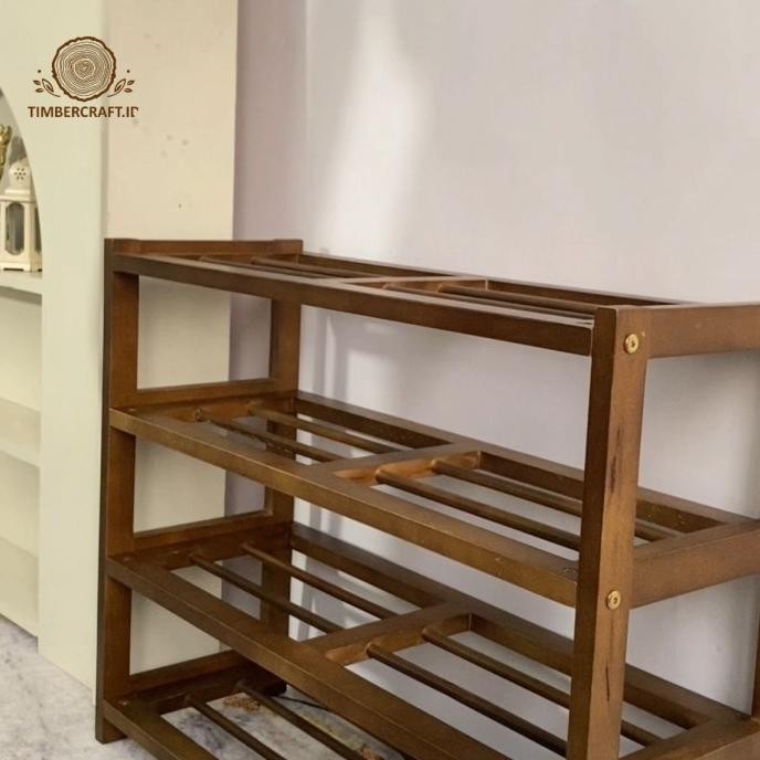 Jual Rak Sepatu Kayu | Wooden Shoe Rack GT | Shopee Indonesia
