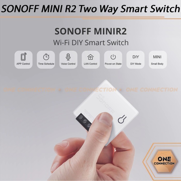 Jual SONOFF MINI Two Way Smart Switch Control from Switch and Apps 10A ...