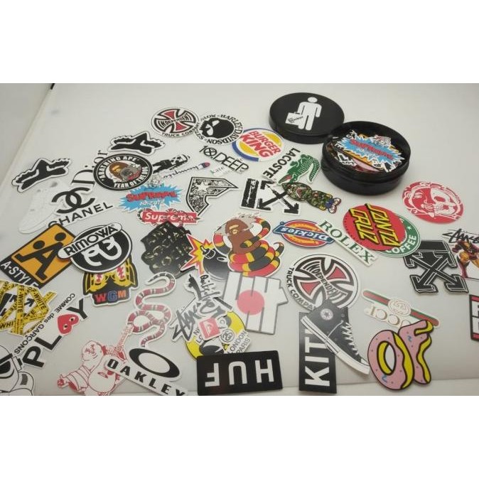 Jual Sticker Pill - Famous Logo FULL COLOR - Sticker Koper Rimowa 50pcs ...