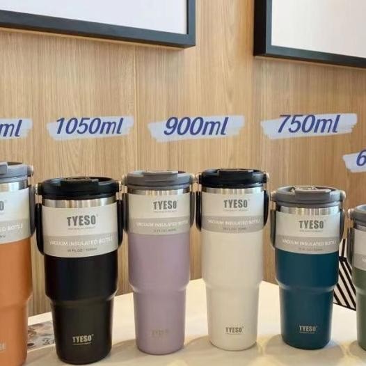 Jual Tyeso Tumbler Coffee Mug 900Ml / 1050Ml Aesthetic Korea Kantoran Botol Gelas Kopi Teh Numan ...
