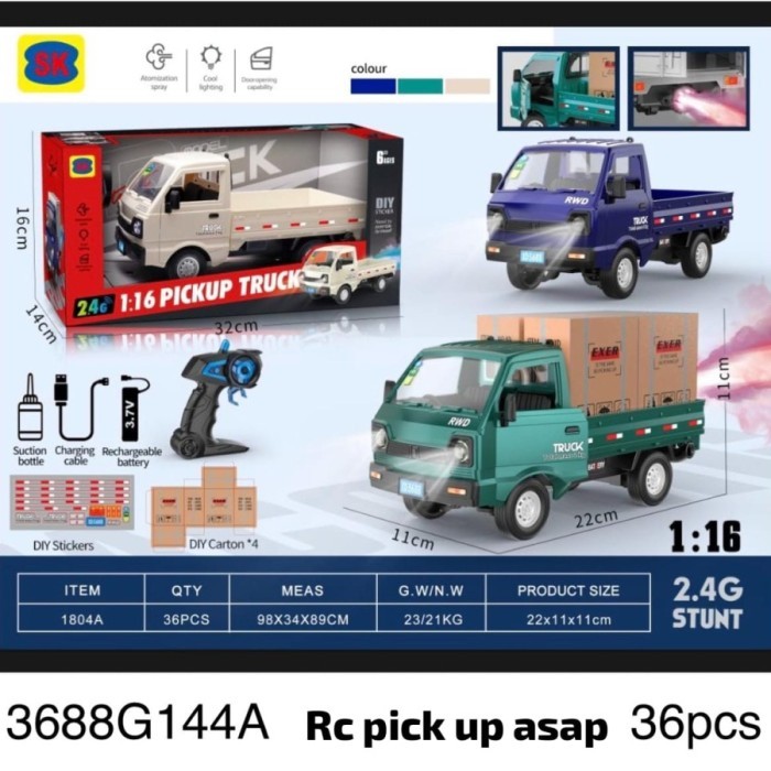 Jual Jual Mobil Remote Rc Pick Up Suzuki Carry Scale 1:16 2Wd Batre ...