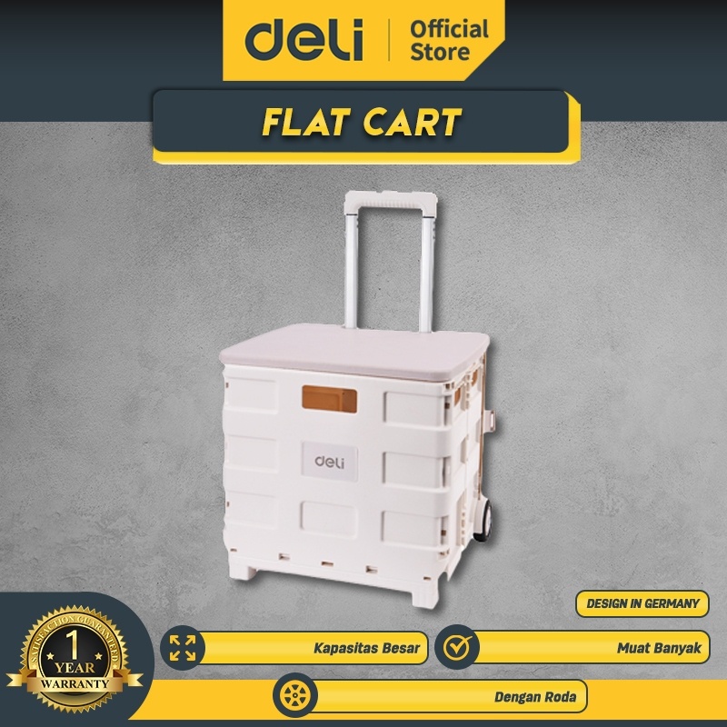 Jual Deli Flat Cart / Gerobak Trolley Roda dorong 45L DL431002X ...