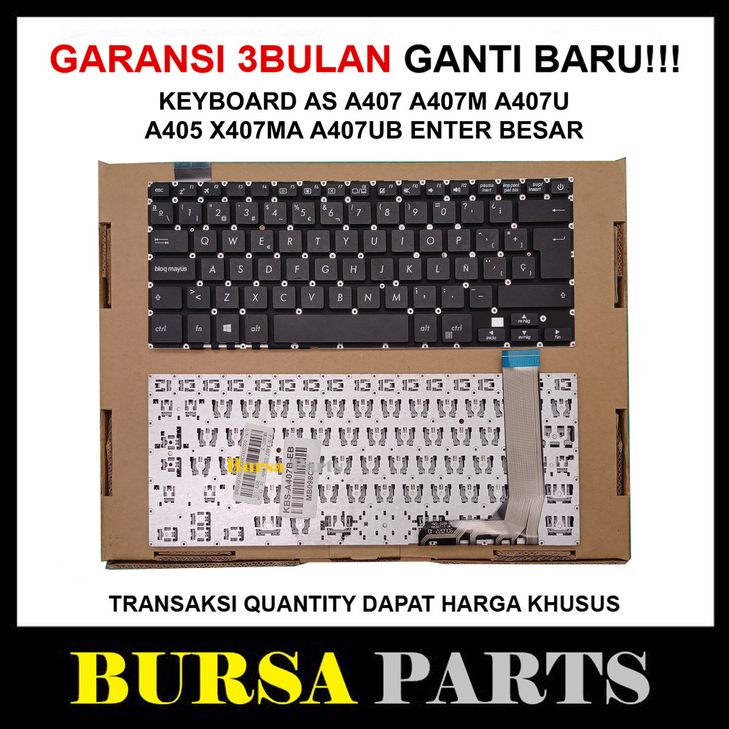 Jual Keyboard AS a407 a407m a407u a407ub a405 x407ma enter besar ...