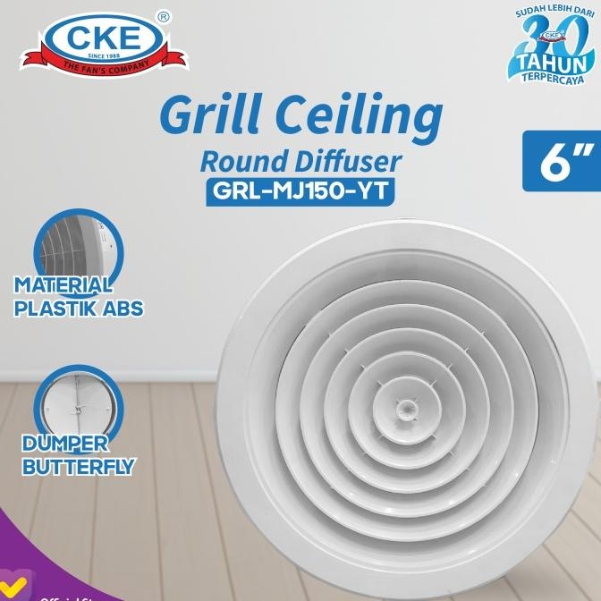 Jual Grill Ceiling Round Diffuser Ac Ducting 6 Inch Diffuser Bulat ...