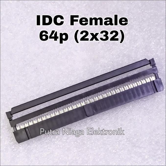 Jual Terbaru Socket IDC 64p Female Jepit (2x32) Header ISP 64pin Soket ...