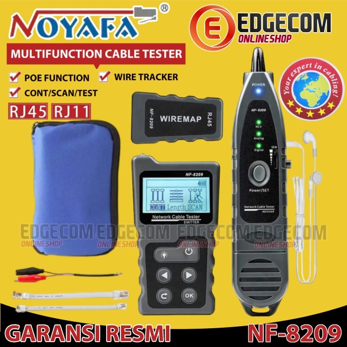 Jual NOYAFA NF-8209 CABLE TRACKER LAN DISPLAY MEASURE TESTER LENGTH ...
