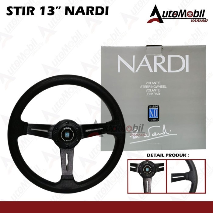 Jual Stir NARDI Setir Racing Mobil Universal 13inch Model DATAR / FLAT ...