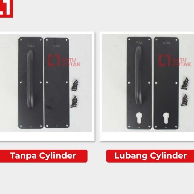 Jual Pull Push Handle Pintu Sign Plate Dorong Tarik Gagang Stainless ...