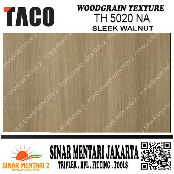 Jual Taco Hpl Woodgrain Texture Th 5020 Na Sleek Walnut | Shopee Indonesia