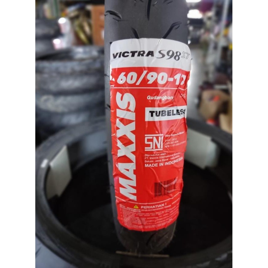 Jual Ban Luar Maxxis Victra 60 90 17 Tubeless Motor Bebek Cacing Thai ...