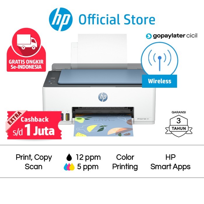 Jual Printer HP 515 585 580 Smart Ink Tank AIO Wifi (Print Scan Copy ...