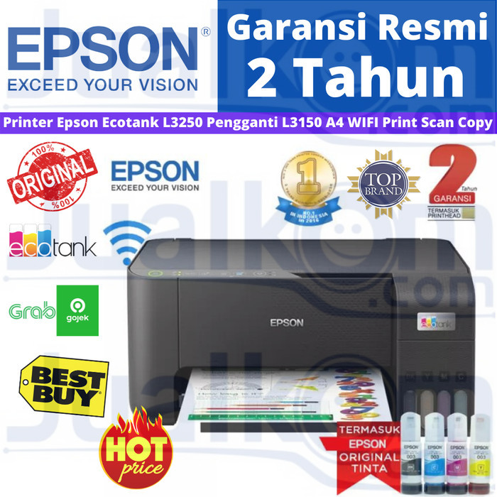 Jual Printer Epson Ecotank L3250 Pengganti L3150 A4 WIFI Print Scan ...