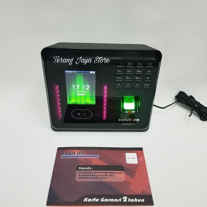 Jual Mesin Absen Sidik Jari Solution X606-S Mesin Absensi Solution ...