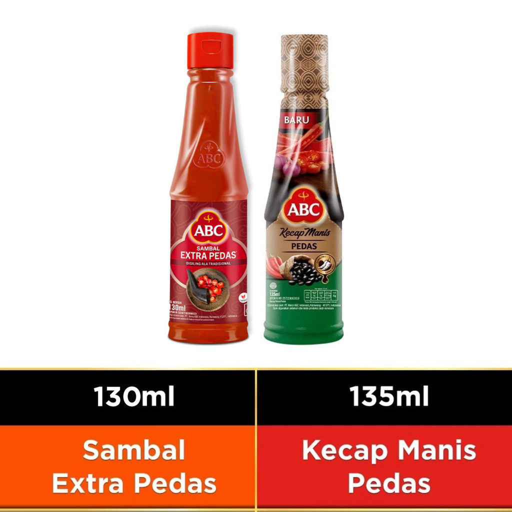 Jual ABC Sambal Extra Pedas 130ml + Kecap Manis Pedas 135ml | Shopee ...