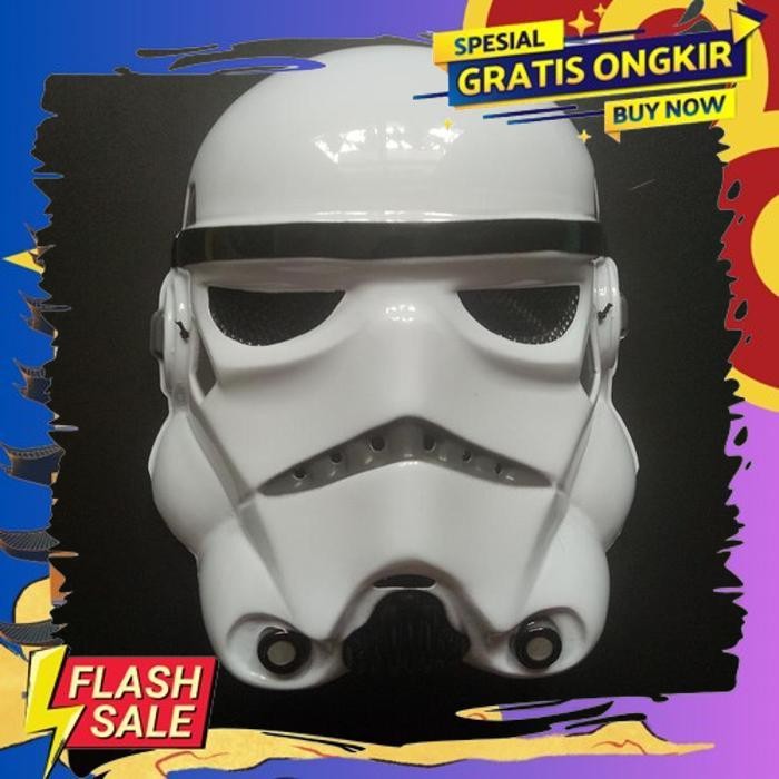 Jual TODAY TOST TOPENG STAR WARS BLACK WHITE SOLDIER PRAJURIT COSPLAY ...
