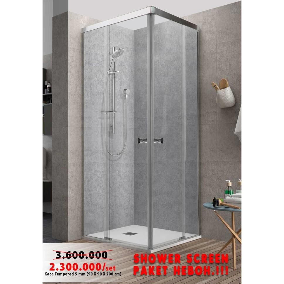 Jual SHOWER BOX / SHOWER SCREEN SLIDING SUDUT | Shopee Indonesia