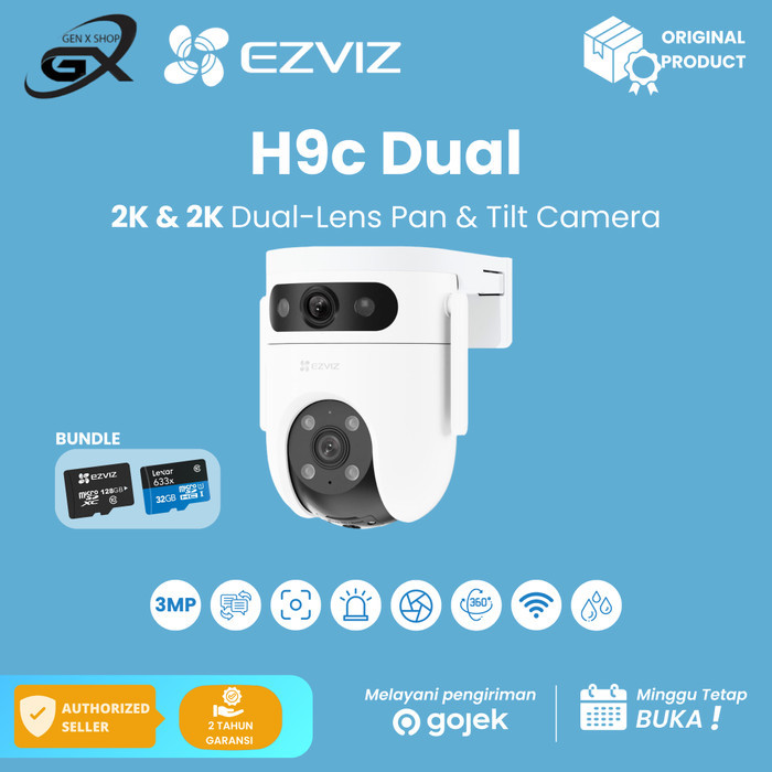 Jual Ezviz H9c 3+3MP 2K&2K Dual-Lens Pan & Tilt Color Night Vision Wi ...