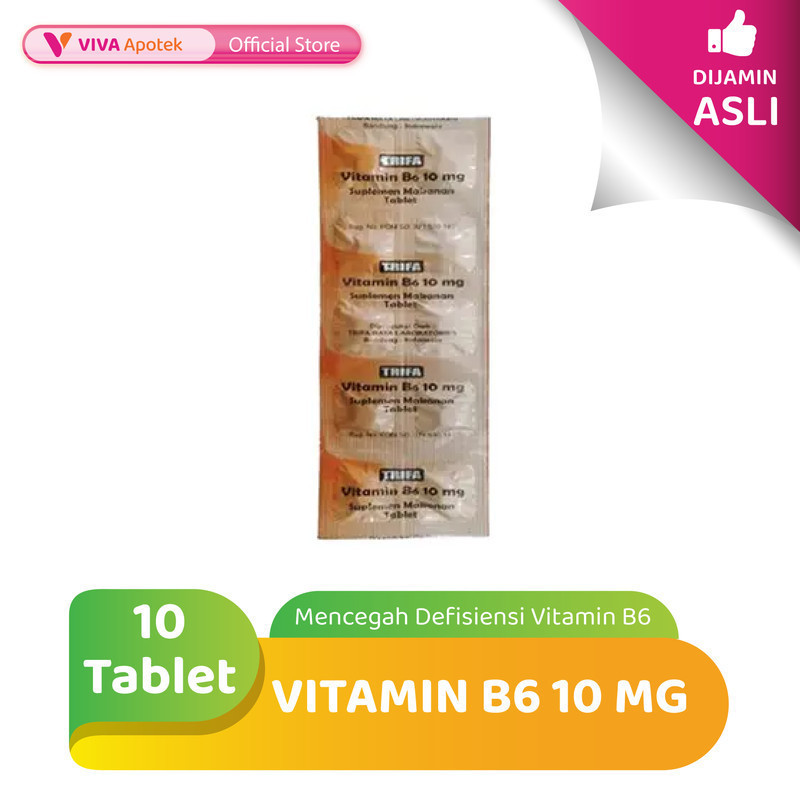 Jual Vitamin B6 10 mg untuk Mencegah Defisiensi Vitamin B6 (10 Tablet ...