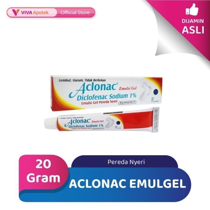 Jual Aclonac Emulgel untuk Meredakan Nyeri Otot (20 Gram) | Shopee ...