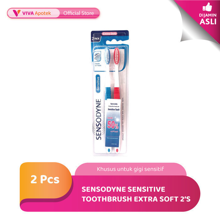 Jual Sensodyne Sensitive Toothbrush Extra Soft untuk Gigi Sensitif (2 ...