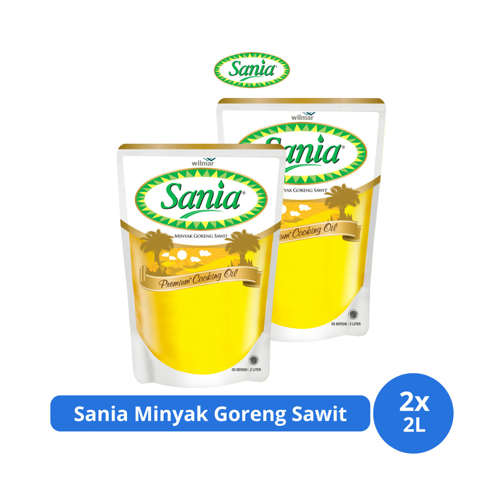 Jual Sania Minyak Goreng Sawit Premium Cooking Oil Pouch 2L x 2 pcs ...
