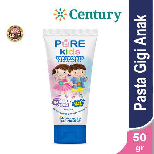 Jual PURE KIDS TOOTHPASTE ADVANCED BUBBLE GUM 50GR / PERAWATAN GIGI DAN ...