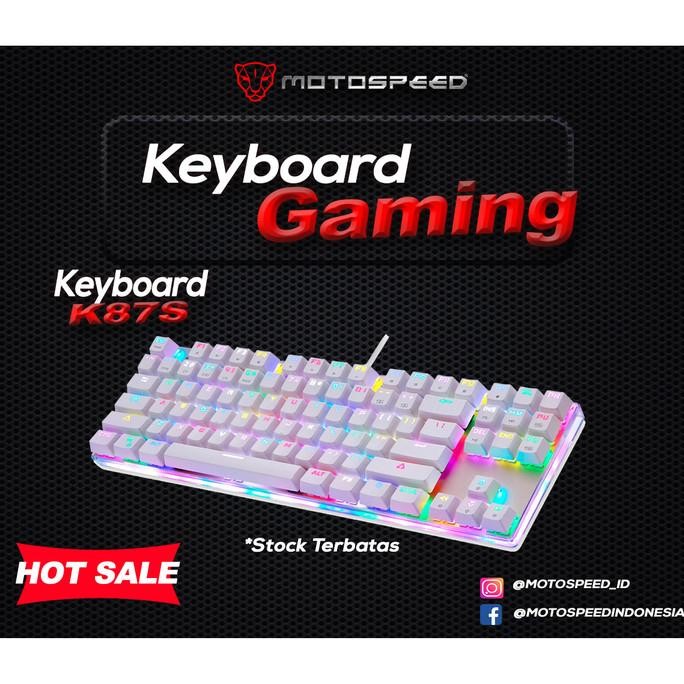 Jual MECHANICAL KEYBOARD MOTOSPEED K87S RED SWITCH | Shopee Indonesia