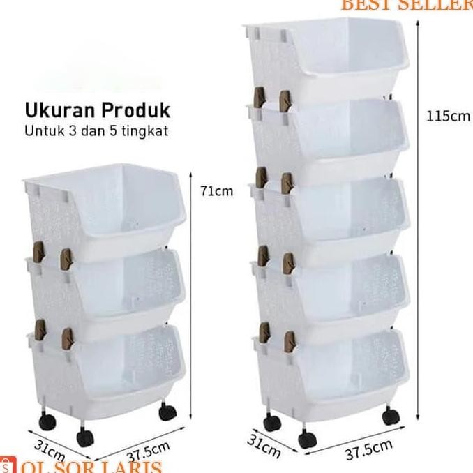 Jual murah rak dapur rak plastik rak susun rak serbaguna alat rumah ...