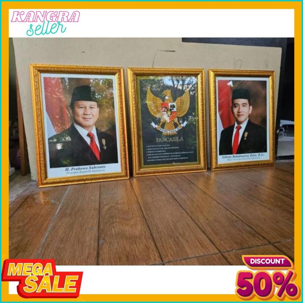 Jual Figura + Foto Presiden & Wakil Presiden Prabowo Gibran Ukuran ...