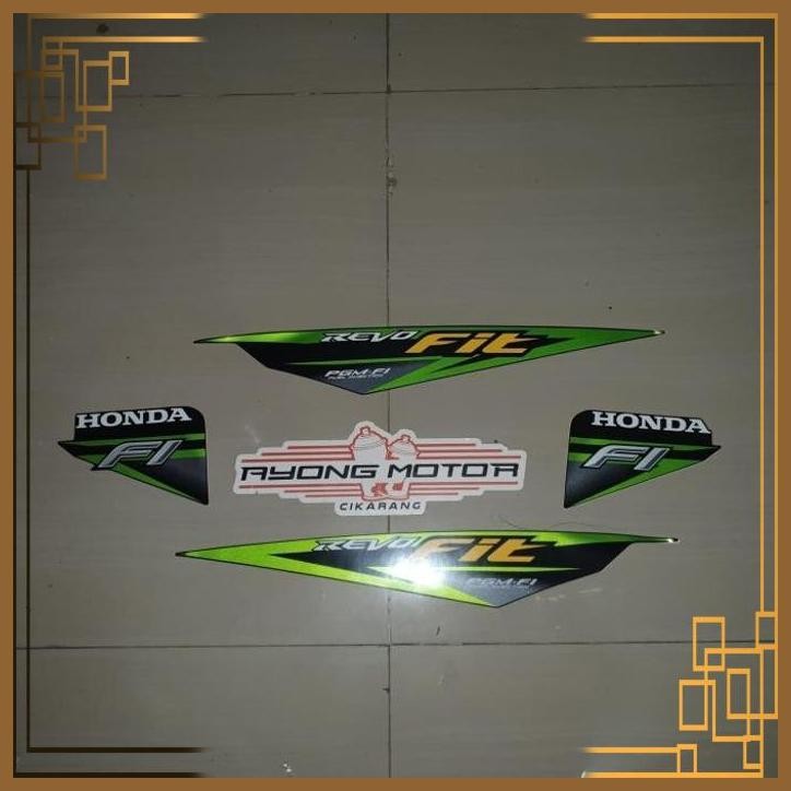 Jual [AMC] STRIPING REVO FIT FI 2019 ORI HITAM (HIJAU) | Shopee Indonesia