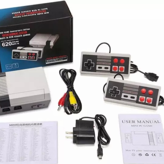 Jual Nintendo NES Clone 620 Game Retro Mini Game Built in 620 Classic ...
