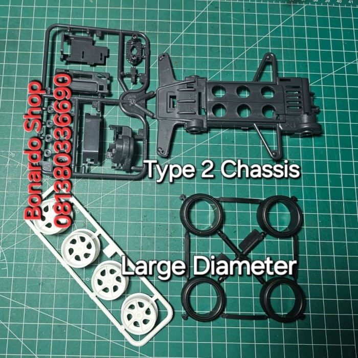 Jual Tamiya Part - Paket Chassis + Velg Ban Original Tamiya f/ Kit Box ...