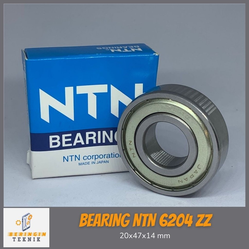Jual Beringin Teknik - Bearing NTN 6204 ZZ Japan Laher Klaher Tutup Besi Dua Sisi Ukuran ...